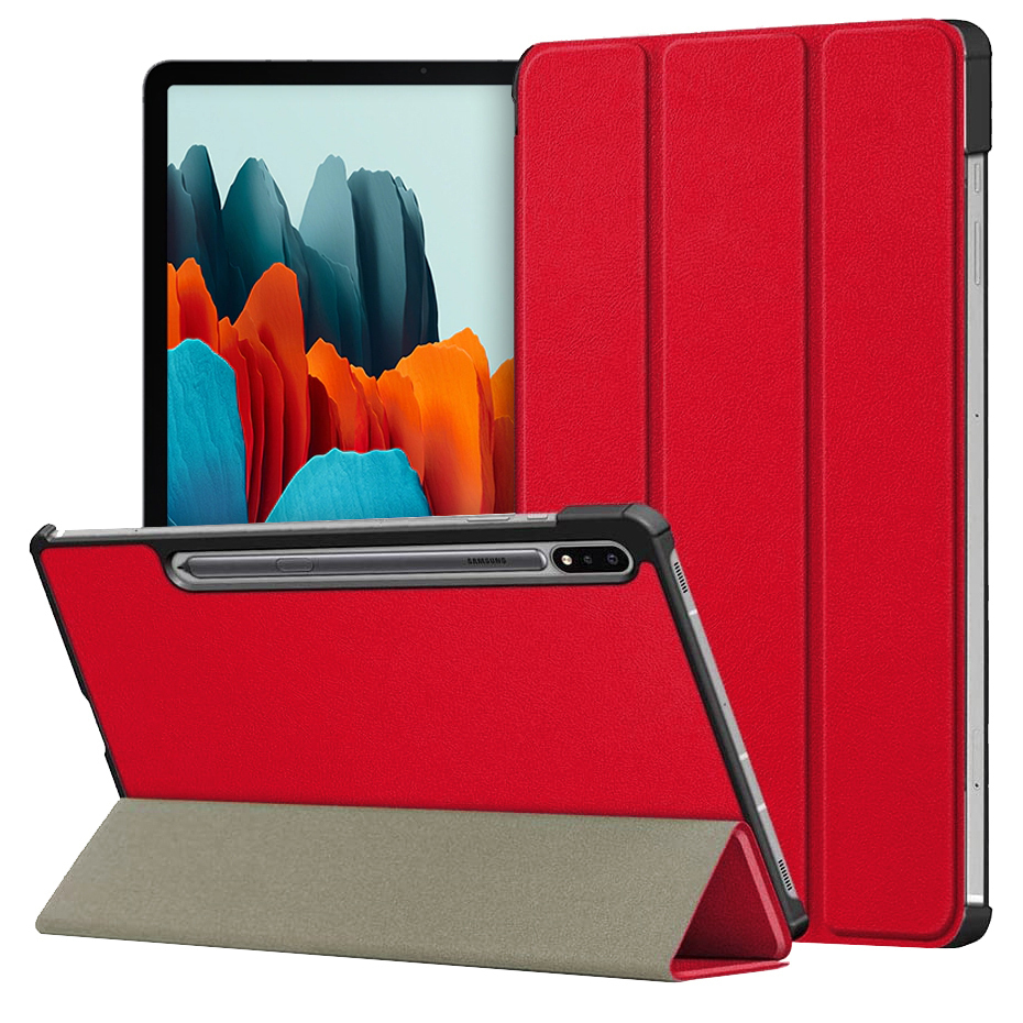 Trifold Smart Case for Samsung Galaxy Tab S8 / S7 (Red)
