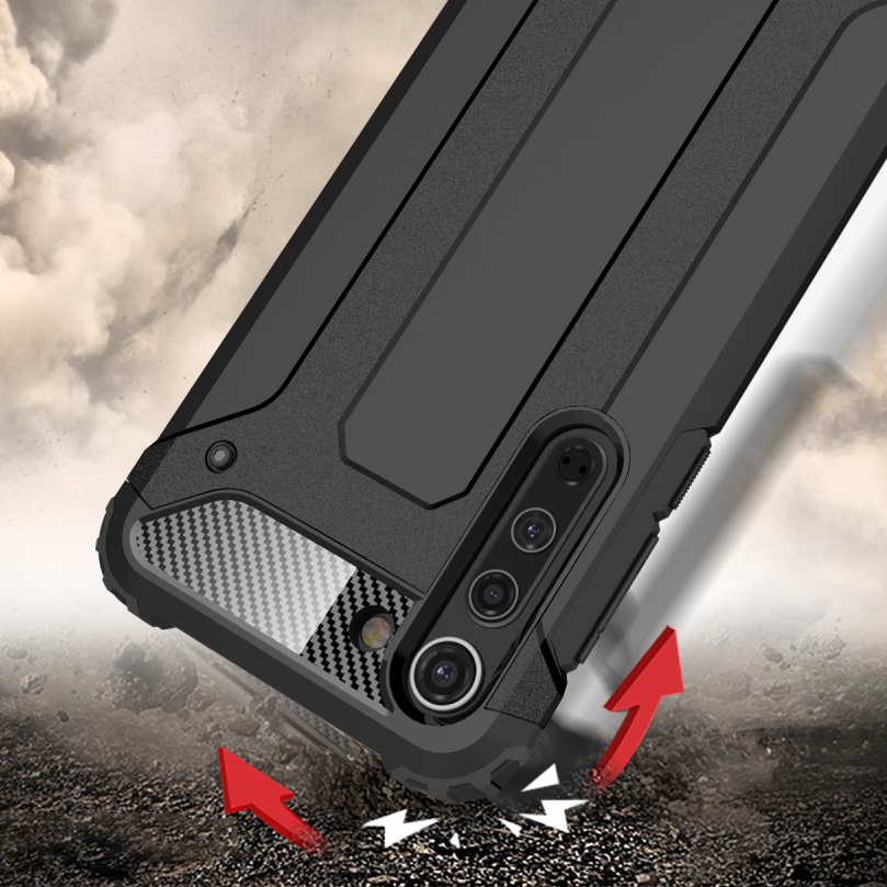 Military Defender Shockproof Case For Motorola Edge Black