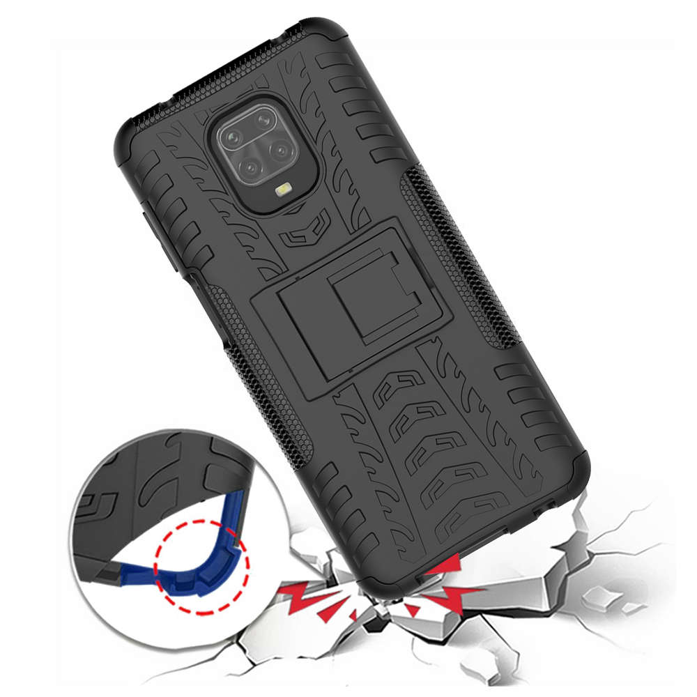 Dual Layer Rugged Shockproof Case for Xiaomi Redmi Note 9 Pro