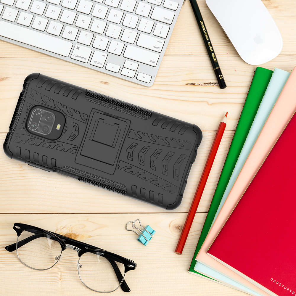 Dual Layer Rugged Shockproof Case for Xiaomi Redmi Note 9 Pro