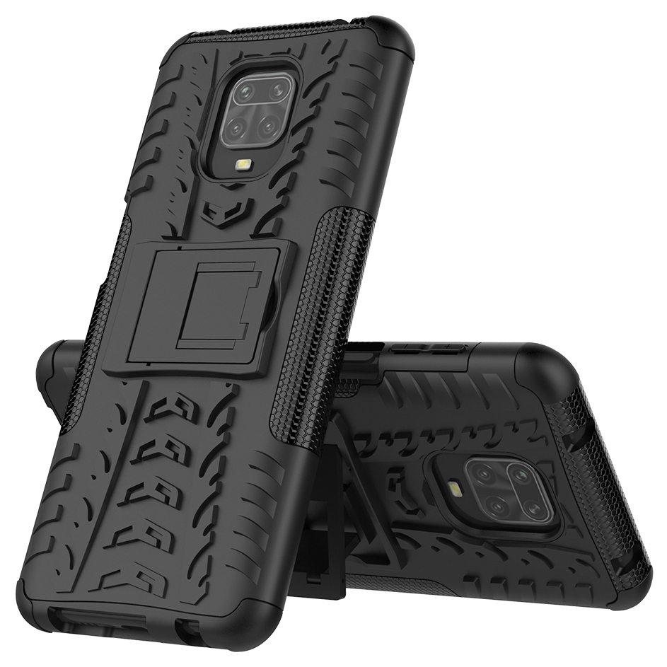 Dual Layer Rugged Shockproof Case for Xiaomi Redmi Note 9 Pro