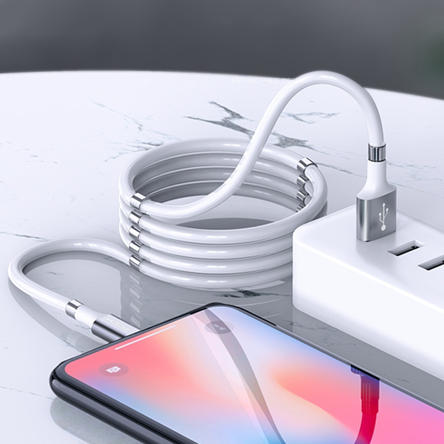 Rock Silicone Magnetic Lightning Cable for iPhone / iPad (1.8m)