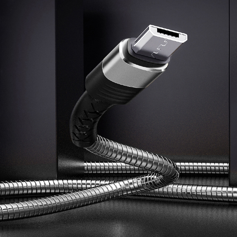 Joyroom Metal Stainless Steel Micro-USB Charging Cable (1.2m)