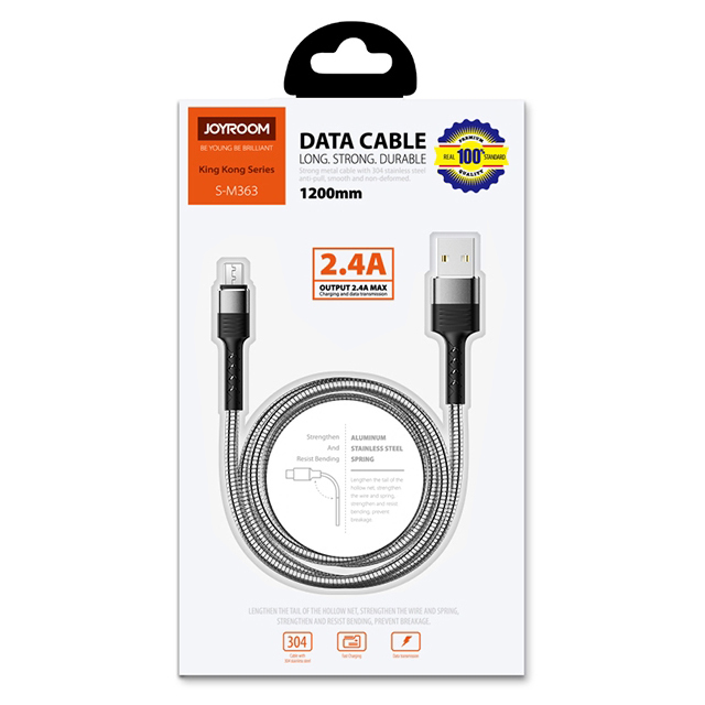 Joyroom Metal Stainless Steel Micro-USB Charging Cable (1.2m)