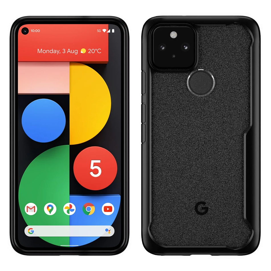 Hybrid Acrylic Shockproof Case for Google Pixel 5 (Black)