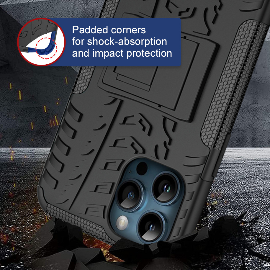 Dual Layer Rugged Tough Case For Apple IPhone Pro Max Black