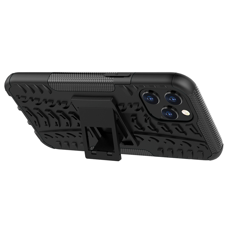 Dual Layer Rugged Tough Case for Apple iPhone 12 Pro Max (Black)