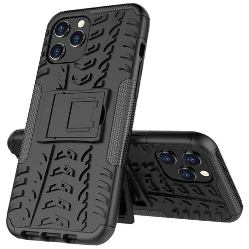 Dual Layer Rugged Tough Case For Apple Iphone 12 Pro Max Black