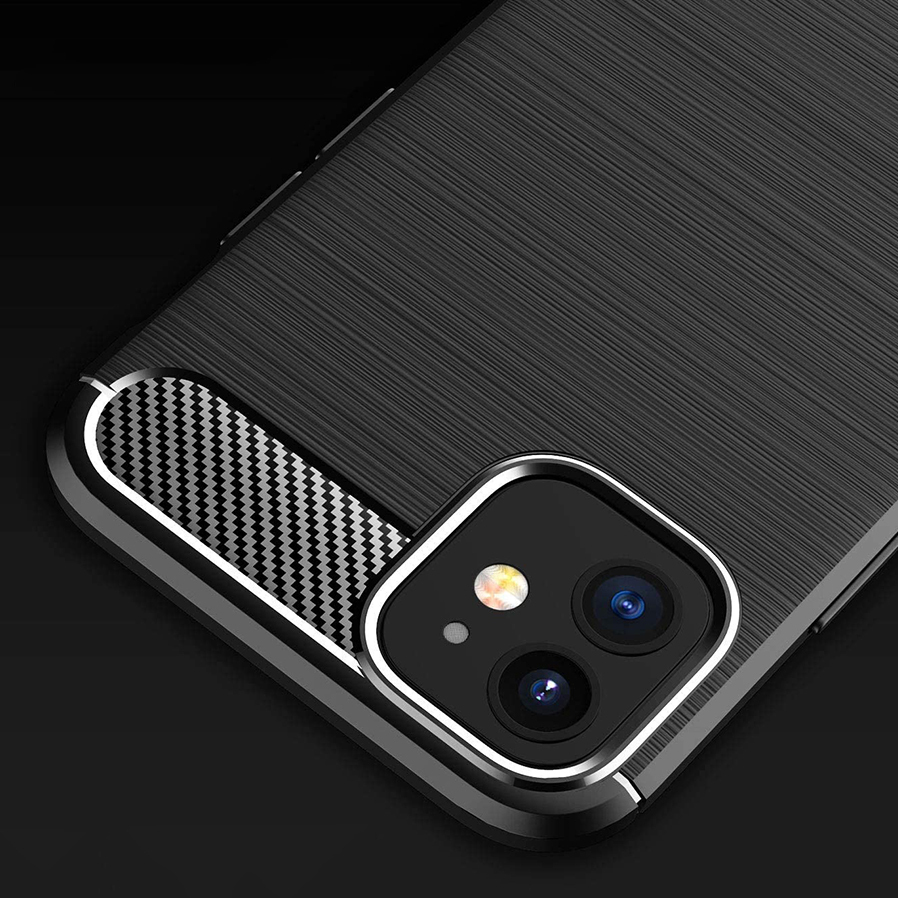 Flexi Slim Carbon Fibre Case for Apple iPhone 12 Mini (Black)