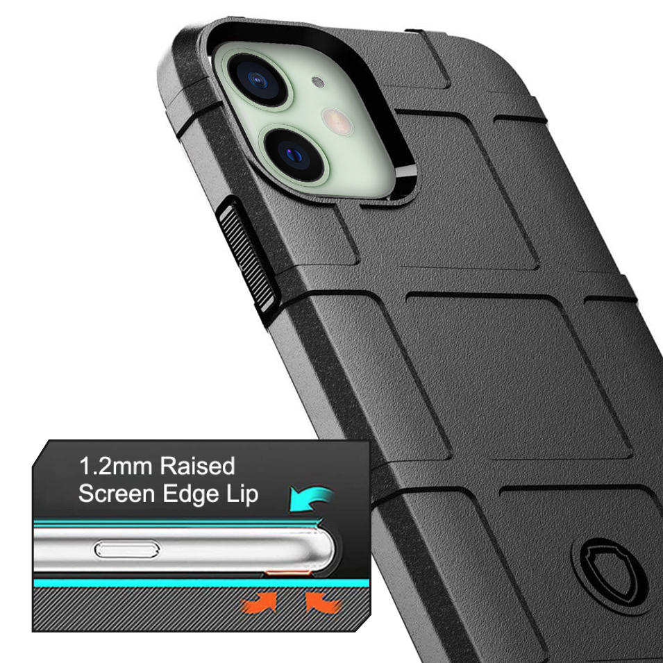 Anti-Shock Grid Texture Shockproof Case for Apple iPhone 12 Mini