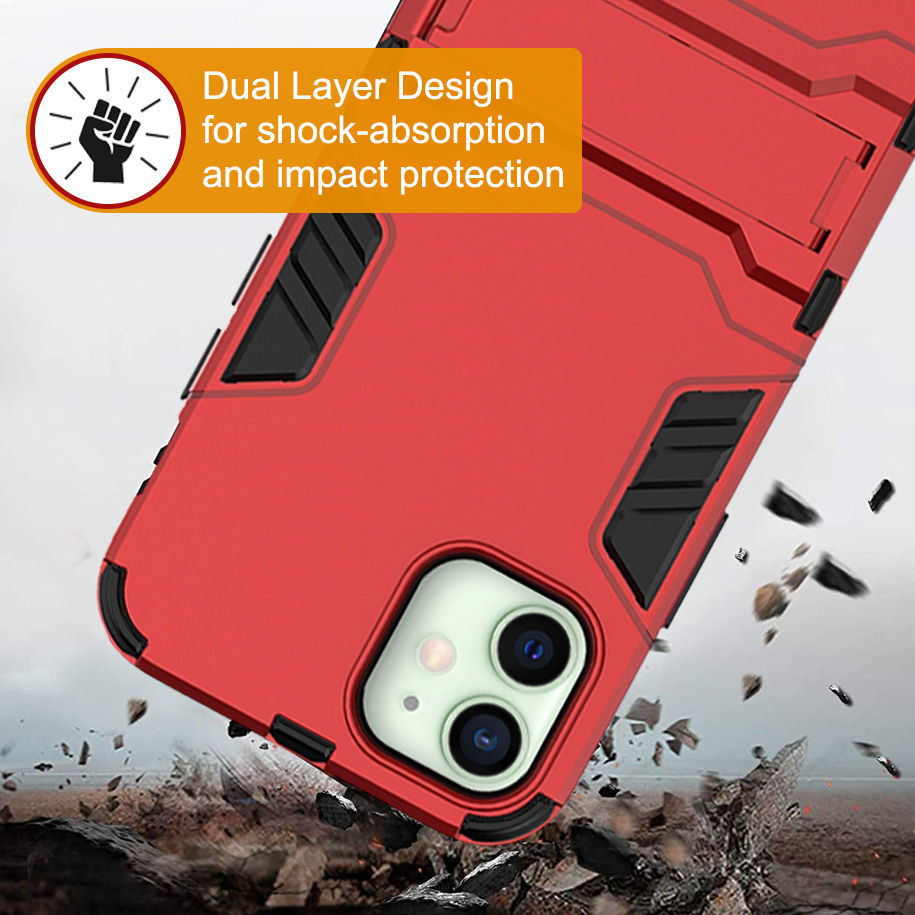 Slim Armour Tough Case for Apple iPhone 12 Mini (Red)