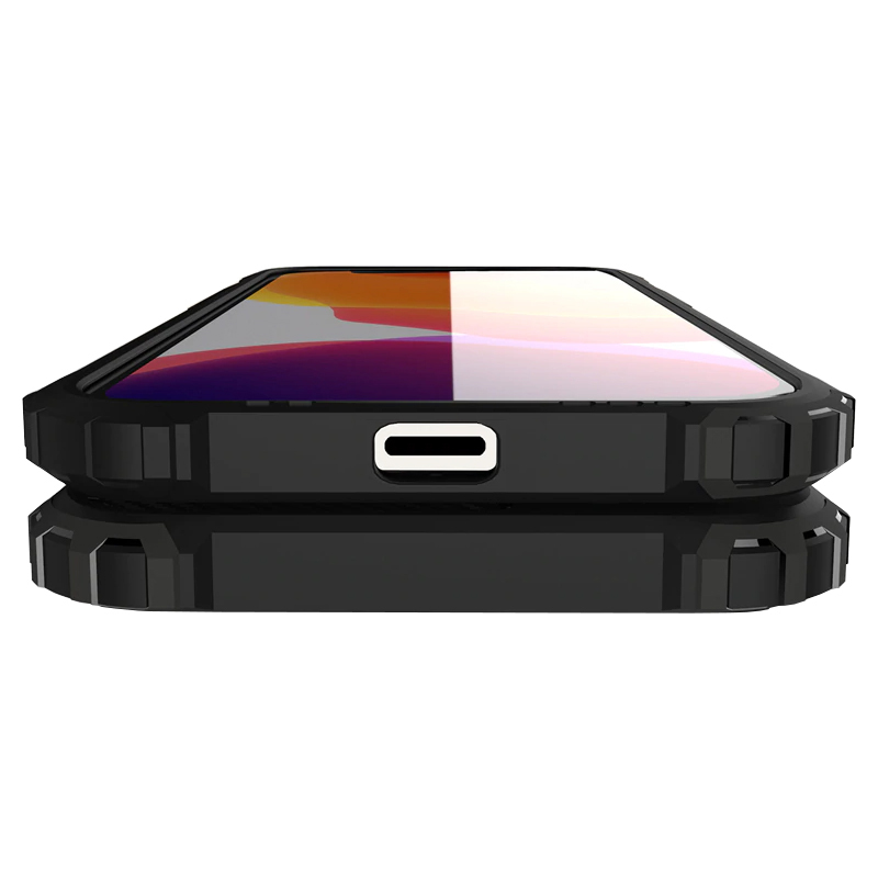 Military Defender Shockproof Case for iPhone 12 Mini (Black)