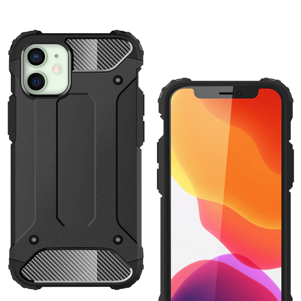 Military Defender Shockproof Case for iPhone 12 Mini (Black)