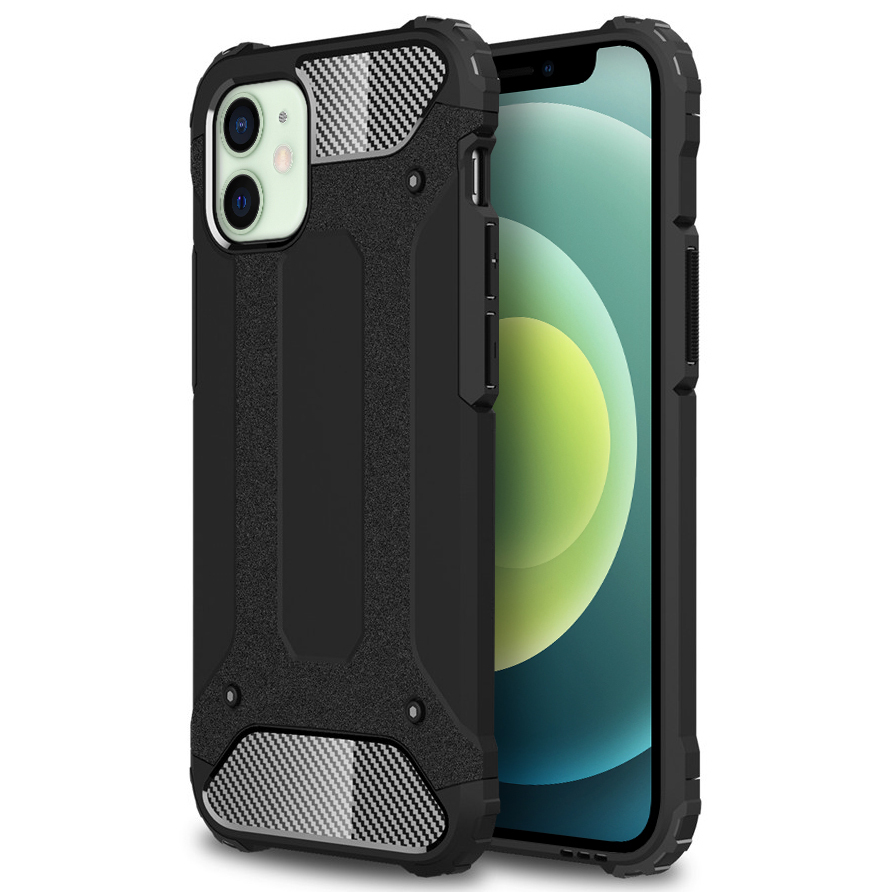 Military Defender Shockproof Case for iPhone 12 Mini (Black)