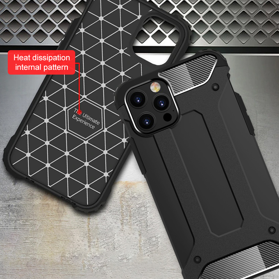 Military Defender Shockproof Case for iPhone 12 Pro Max (Black)
