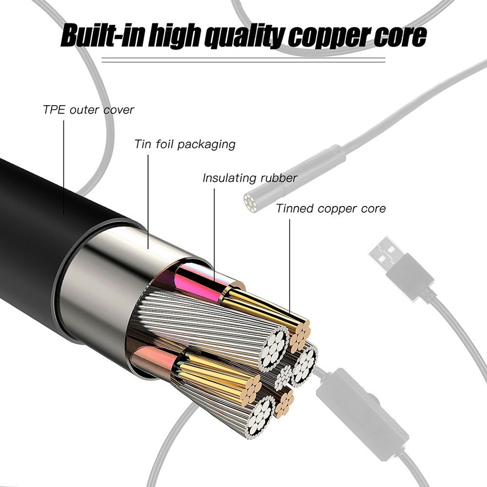 10m Industrial Endoscope Inspection Camera / Display Screen
