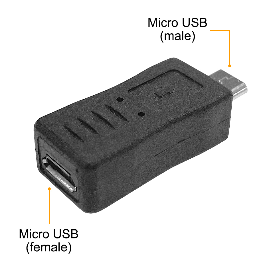 Micro-USB Extender Adapter (Male to Female)