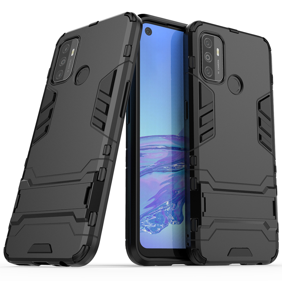 Slim Armour Shockproof Case for Oppo A53s (Black)
