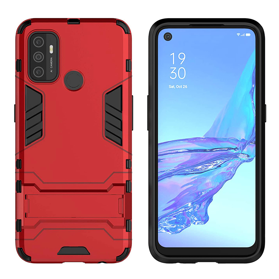 Slim Armour Shockproof Case for Oppo A53s (Red)