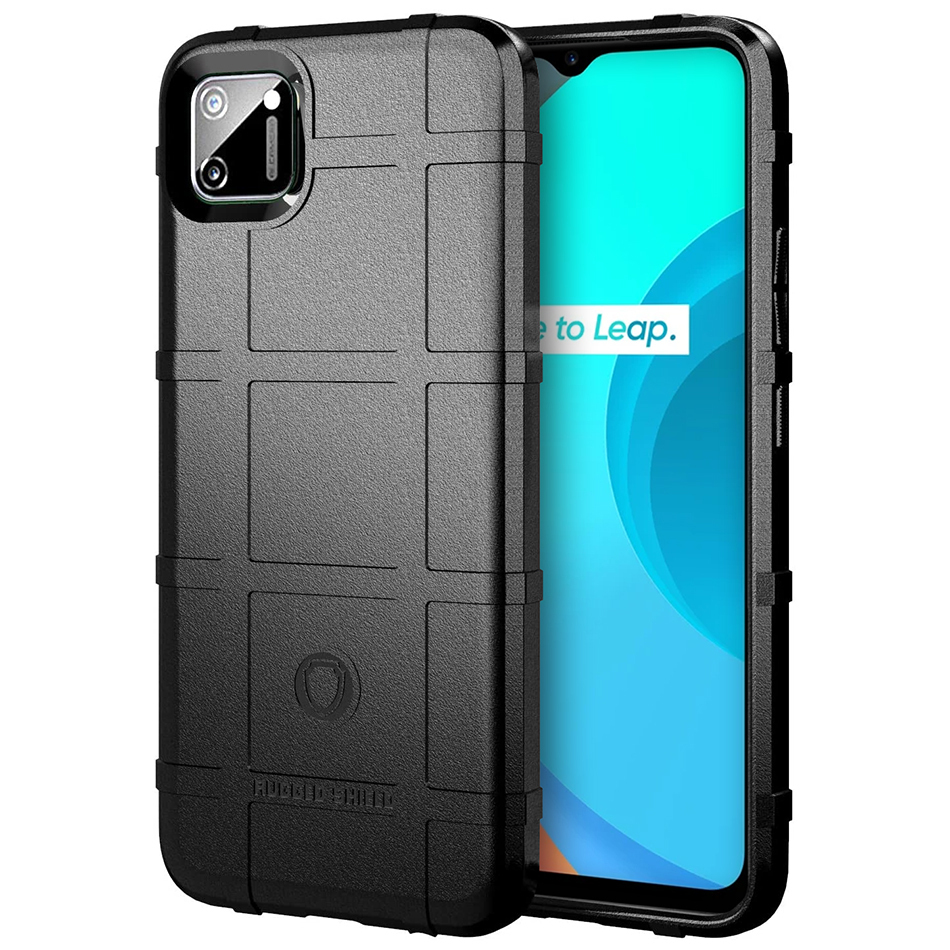 Anti-Shock Texture Tough Case for realme C11 (Black)
