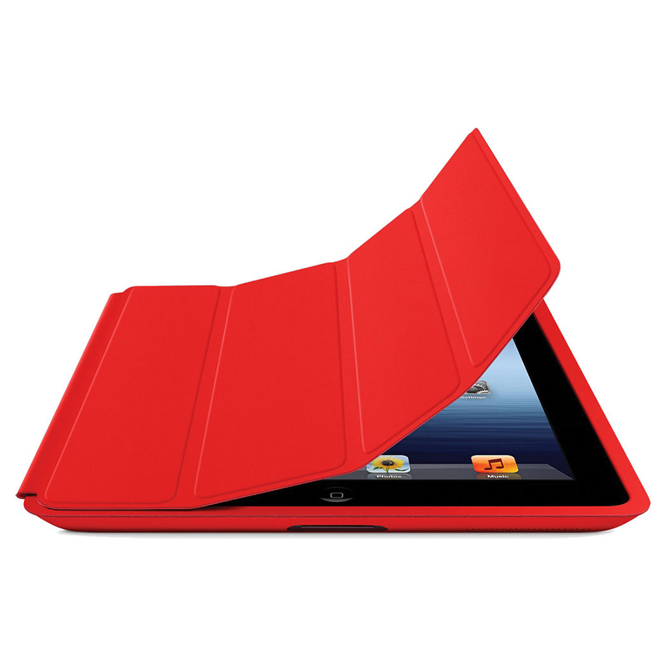 4-fold Smart Case for Apple iPad 4th / 3rd / 2nd Gen (Red)