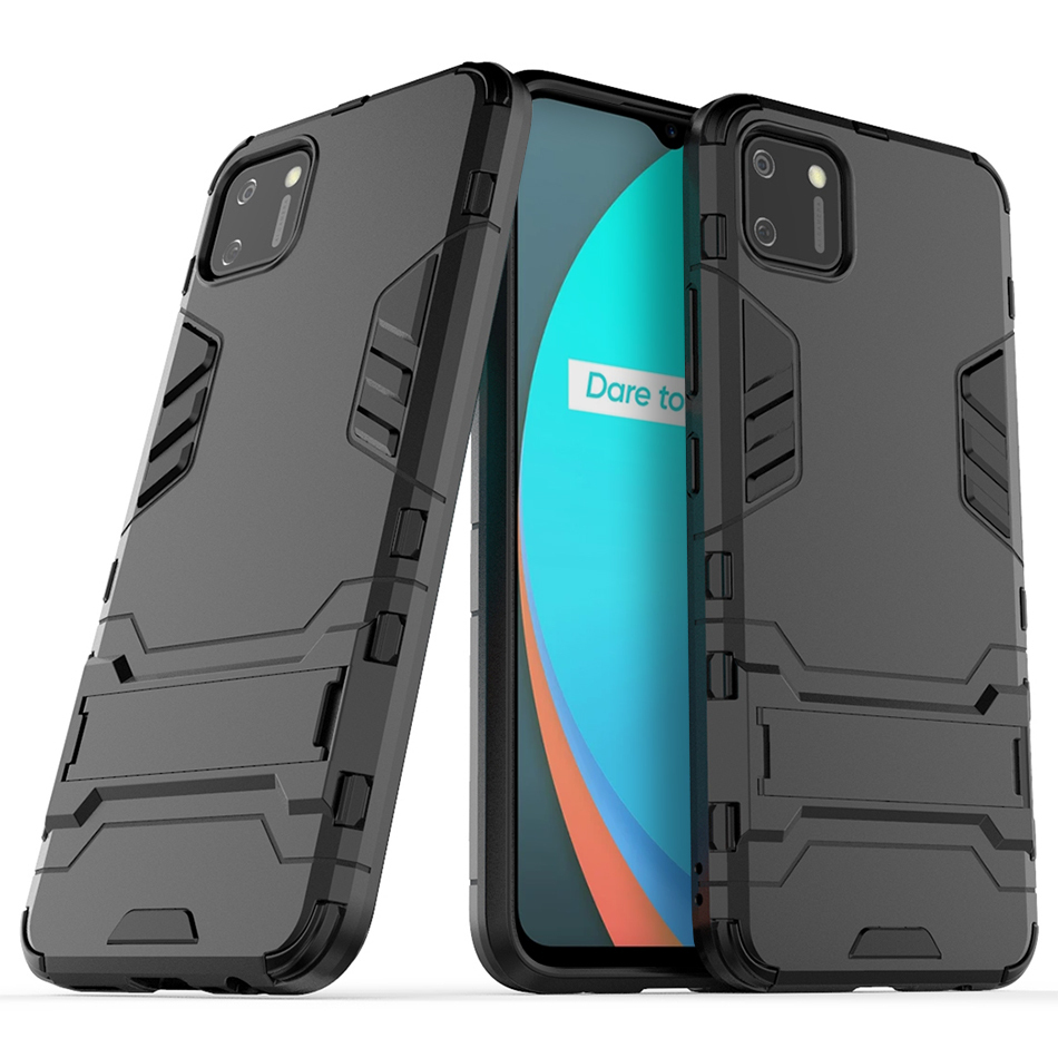 Slim Armour Tough Shockproof Case for realme C11 (Black)