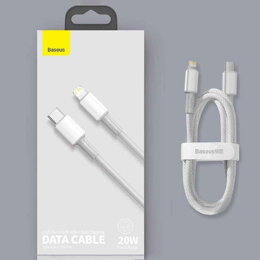 Baseus 20W USB Type-C Lightning Cable for iPhone / iPad (White)