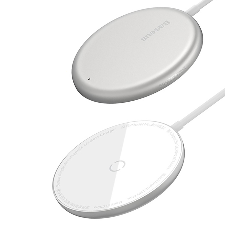 Baseus Simple Mini Magsafe Wireless Charger Pad (White)