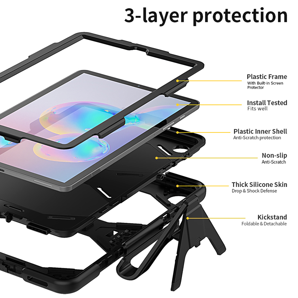 Dual Shield Tough Shockproof Case For Samsung Galaxy Tab S6 Lite
