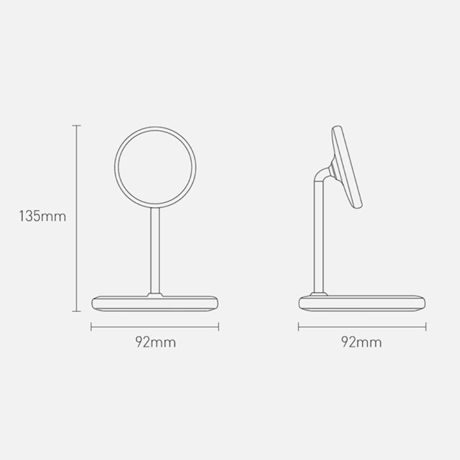 Baseus Swan MagSafe Wireless Charger Stand for iPhone (Black)