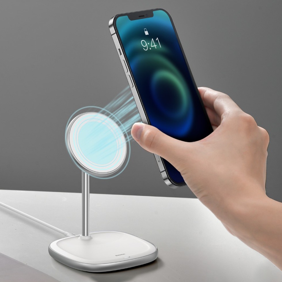 Baseus Swan MagSafe Wireless Charger Stand for iPhone (White)