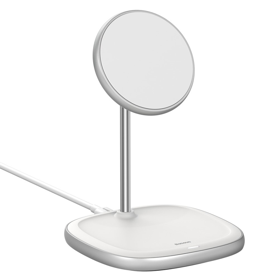 Baseus Swan Magnetic Wireless Charger Stand for iPhone 12 (White)