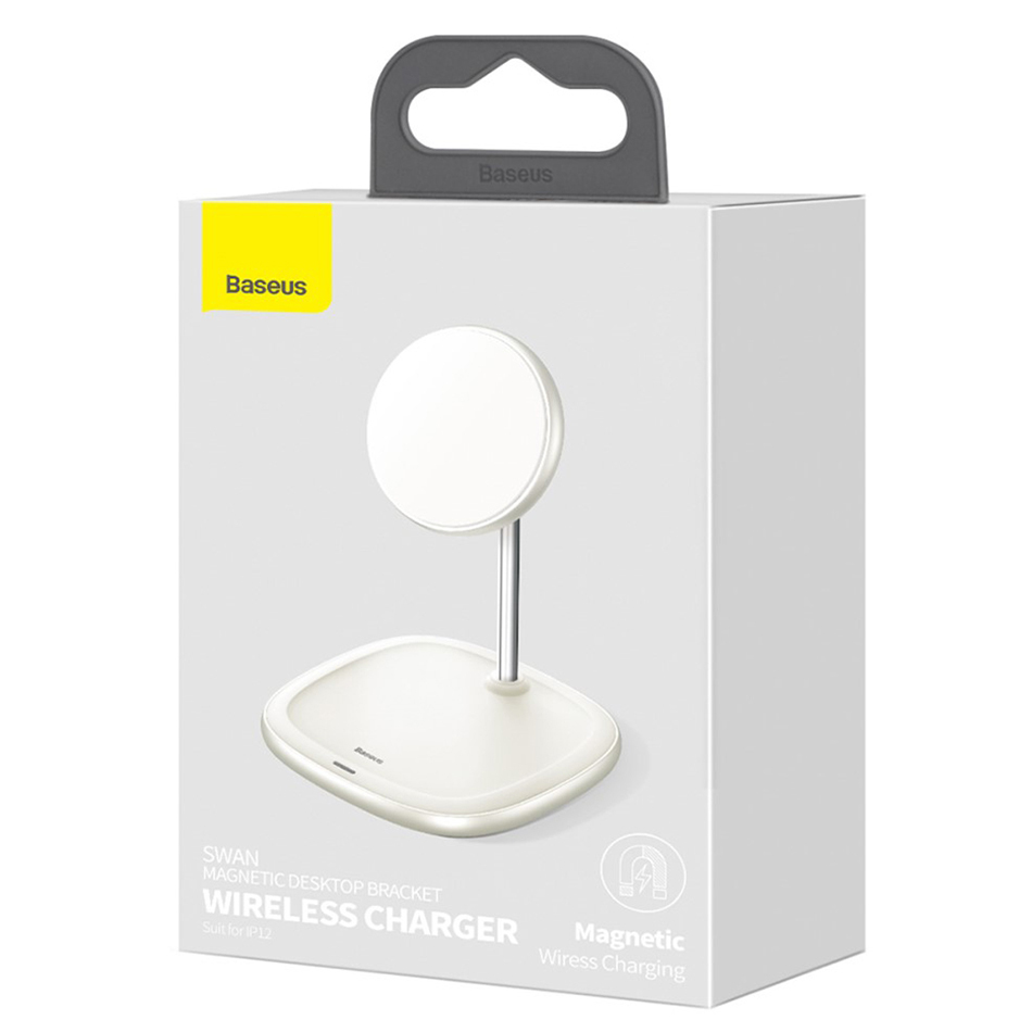 Baseus Swan MagSafe Wireless Charger Stand for iPhone (White)