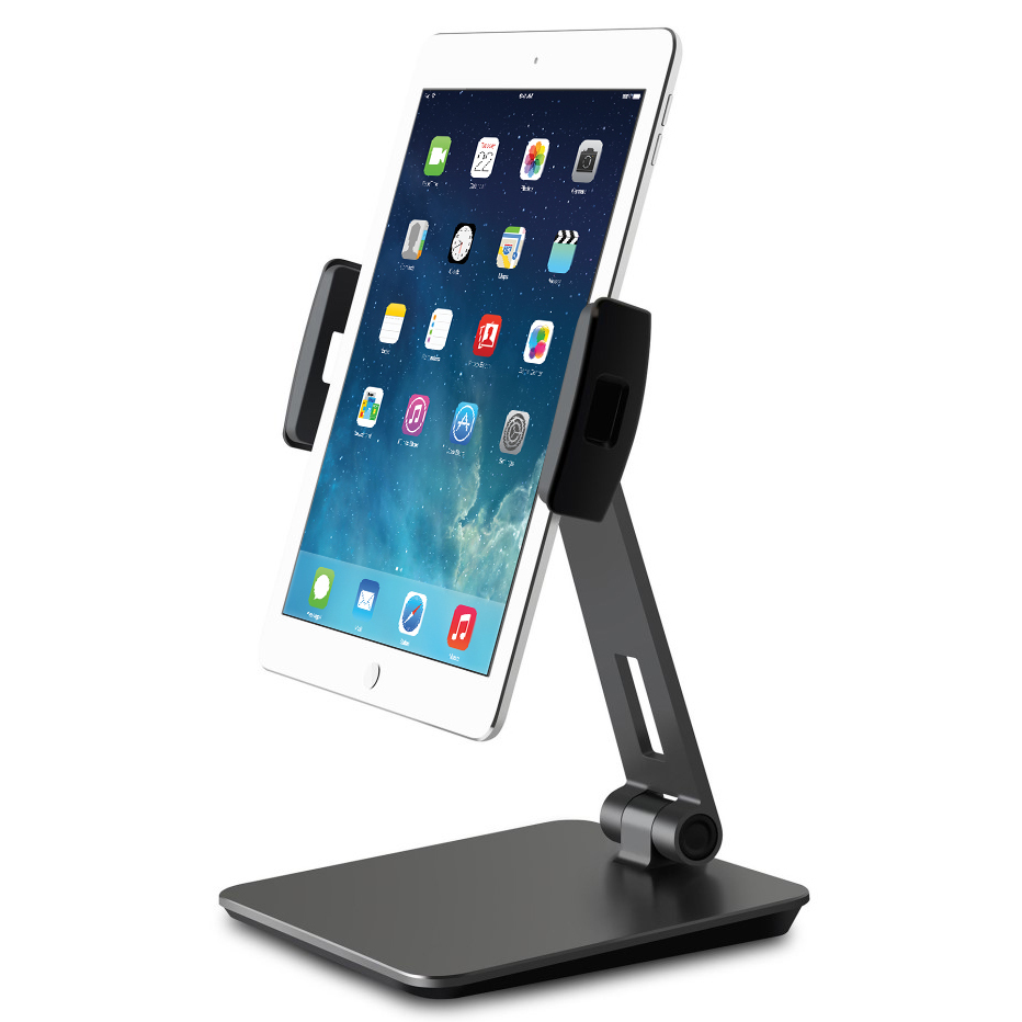 Desk Mate Heavy Duty Aluminium Stand Tablet Holder (Square Base)