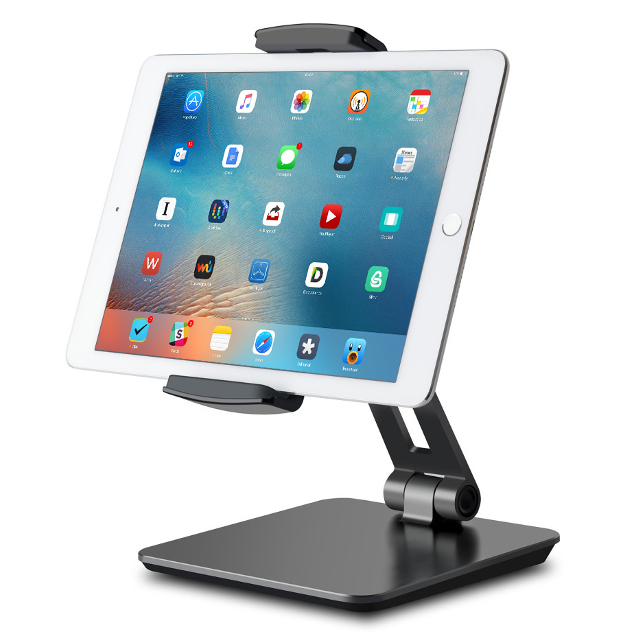 Desk Mate Heavy Duty Aluminium Stand Tablet Holder (Square Base)