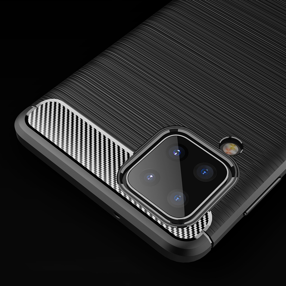 Flexi Slim Carbon Fibre Case for Samsung Galaxy A12 (Black)