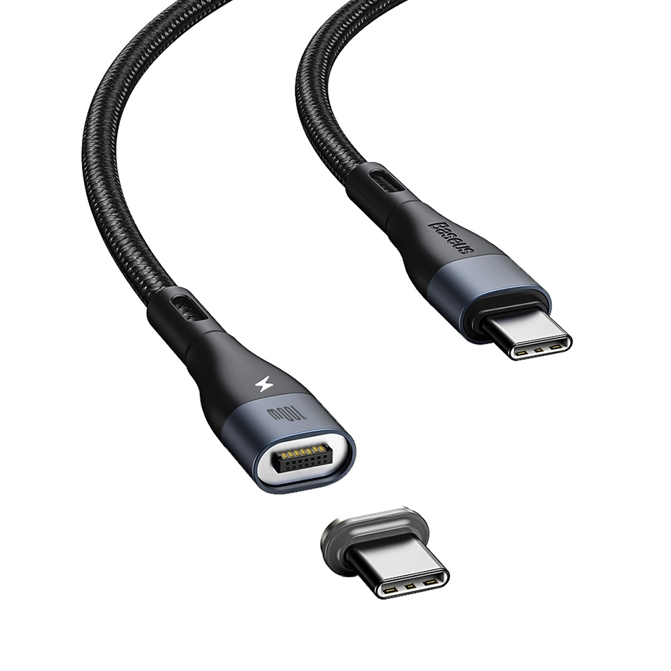 Baseus 100W Zinc Magnetic Detachable USB-PD Type-C Cable (1.5m)
