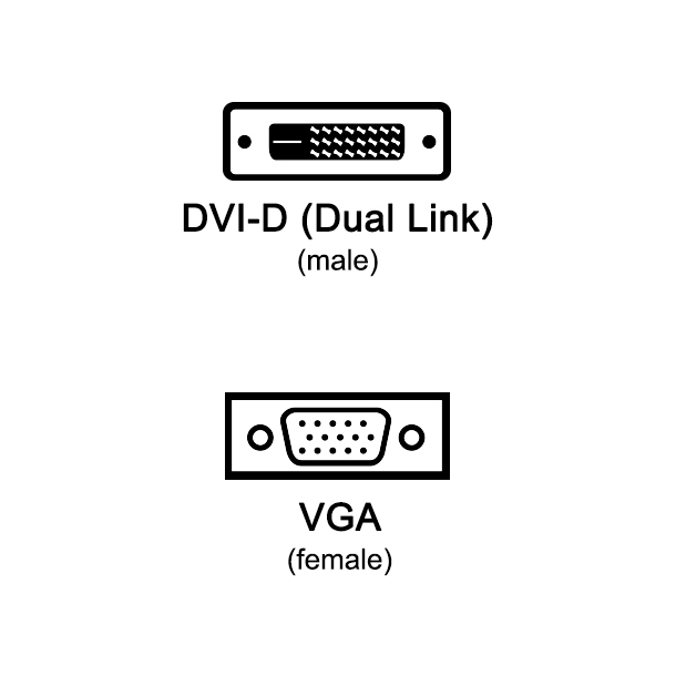 Dual Link Dvi D 24 1 Pin To Vga Female Adapter