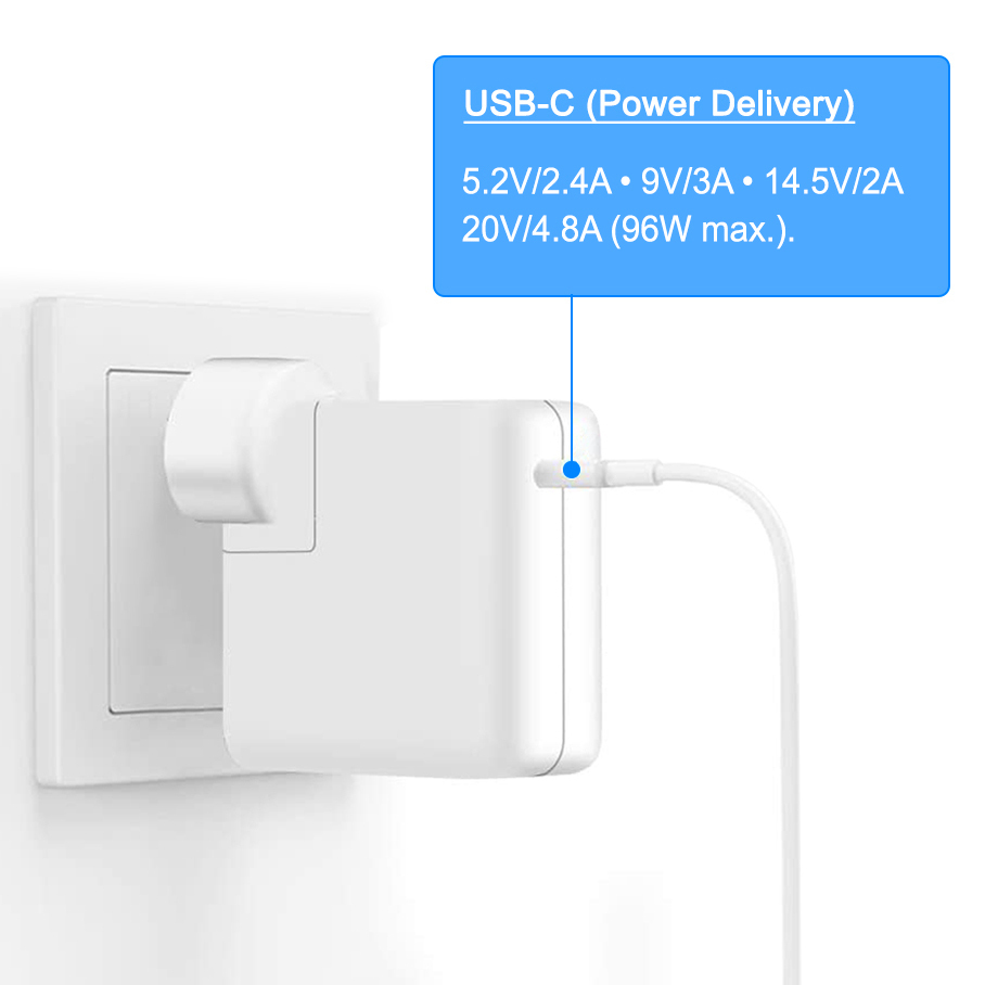 96W USB Type-C Power Adapter Charger for MacBook / Laptop