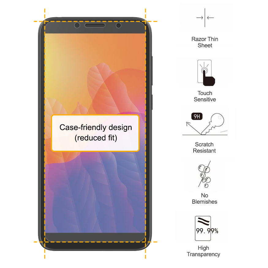 Tempered Glass Screen Protector for Huawei Y5p