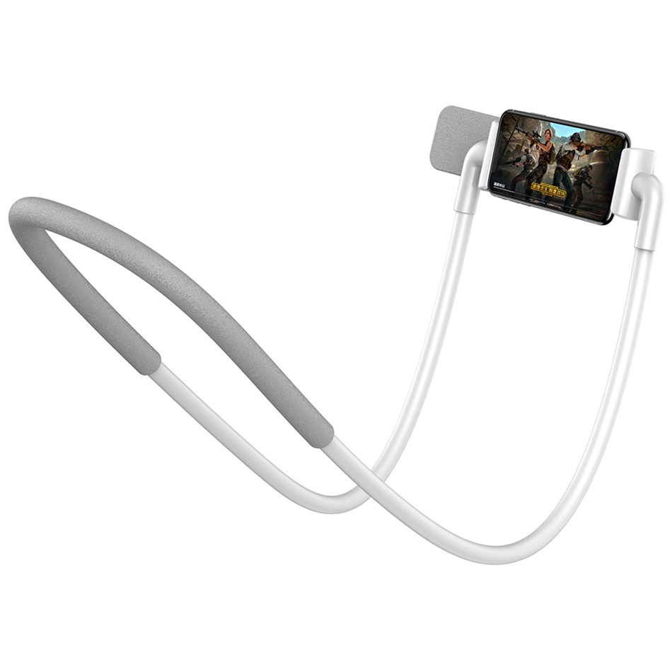 Baseus Neck Mounted Lazy Arm Holder for Phone / Tablet (White)