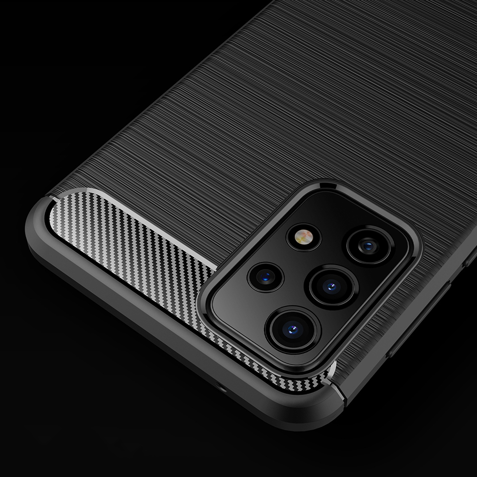 Flexi Slim Carbon Fibre Case for Samsung Galaxy A52 (Black)