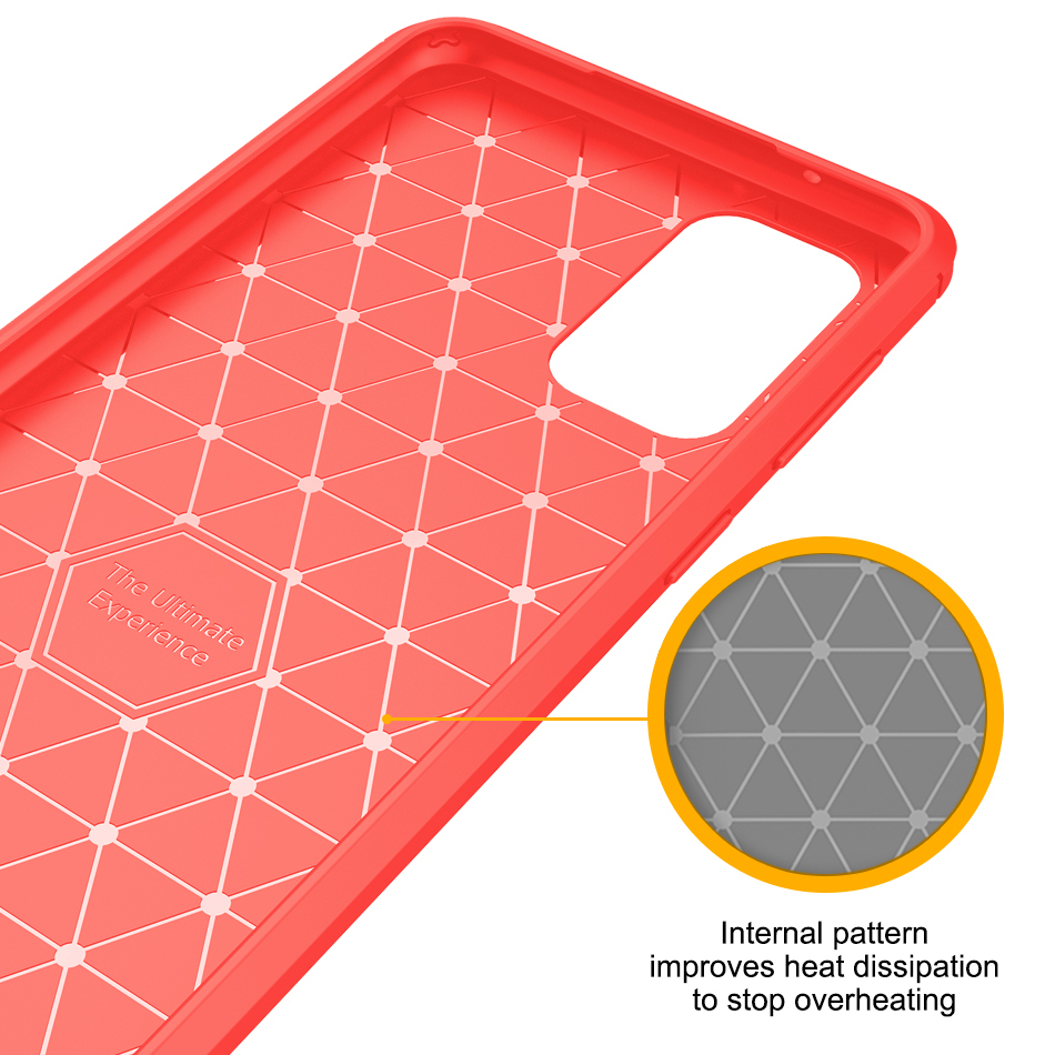 Flexi Slim Carbon Fibre Case for Samsung Galaxy A52 (Red)