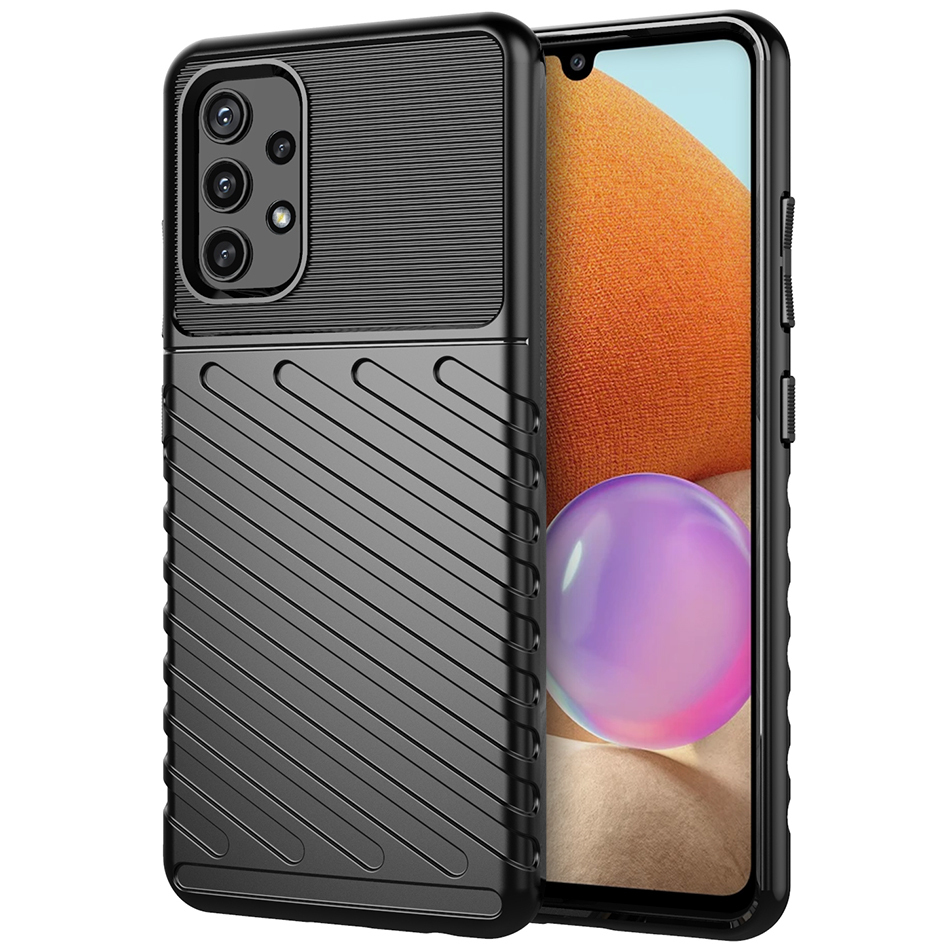 Flexi Thunder Shockproof Case for Samsung Galaxy A32 4G (Black)