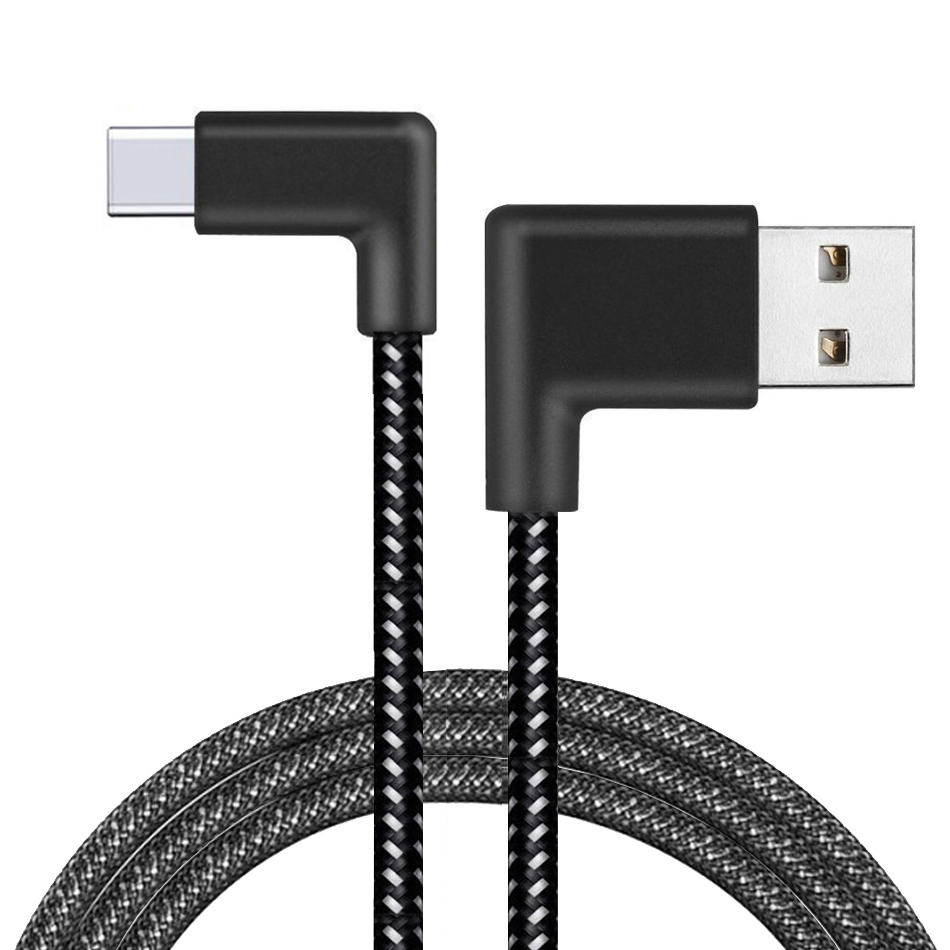 Double Right Angle USB Type-C Cable for Phone / Tablet (2m)