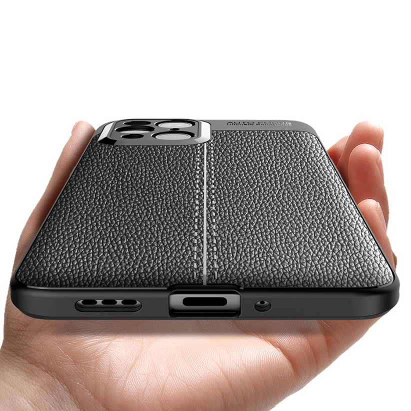 Flexi Slim Litchi Texture Case for Oppo Find X3 Pro (Black)