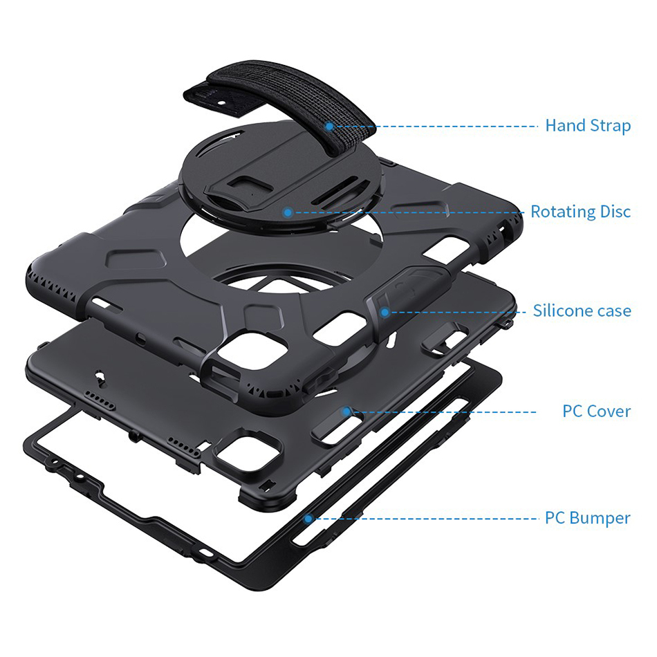 Dual Armour Hand Strap Shockproof Case for Apple iPad Pro 11-inch