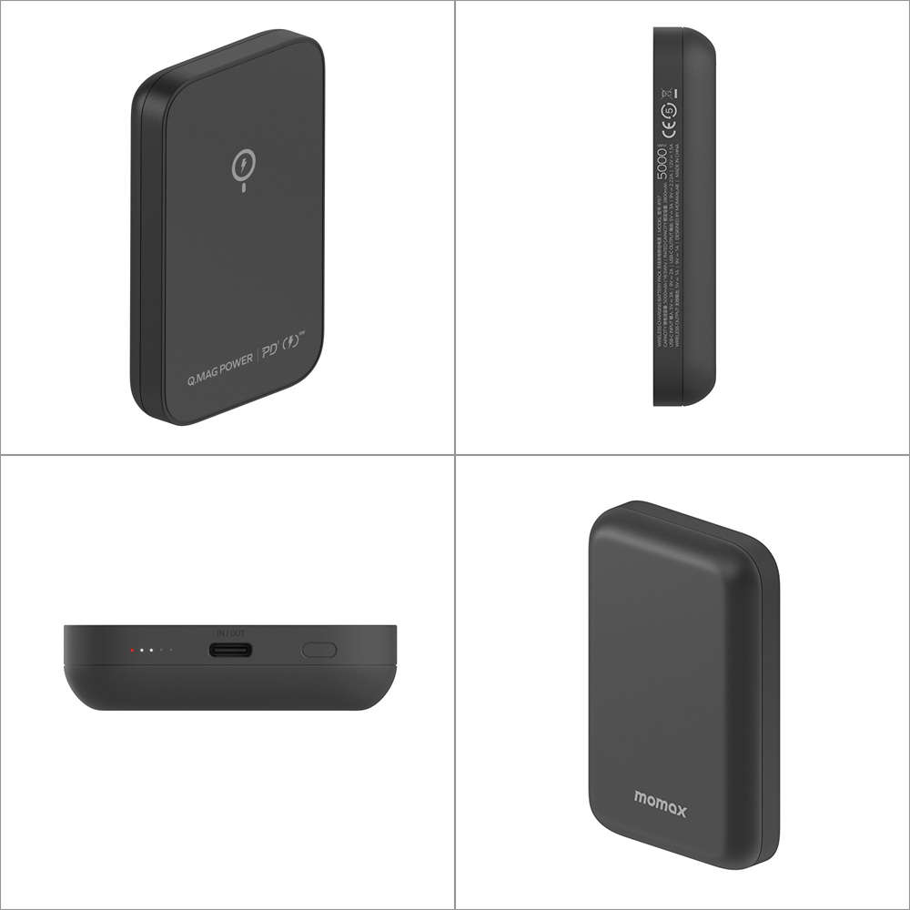 Momax 5000mAh MagSafe Power Bank / USB-C Wireless Charger (Grey)