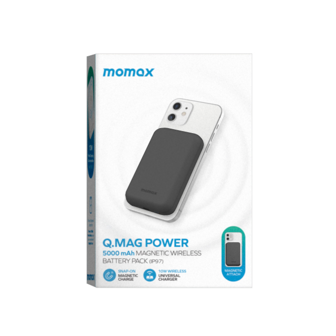 Momax 5000mAh MagSafe Power Bank / USB-C Wireless Charger (Grey)