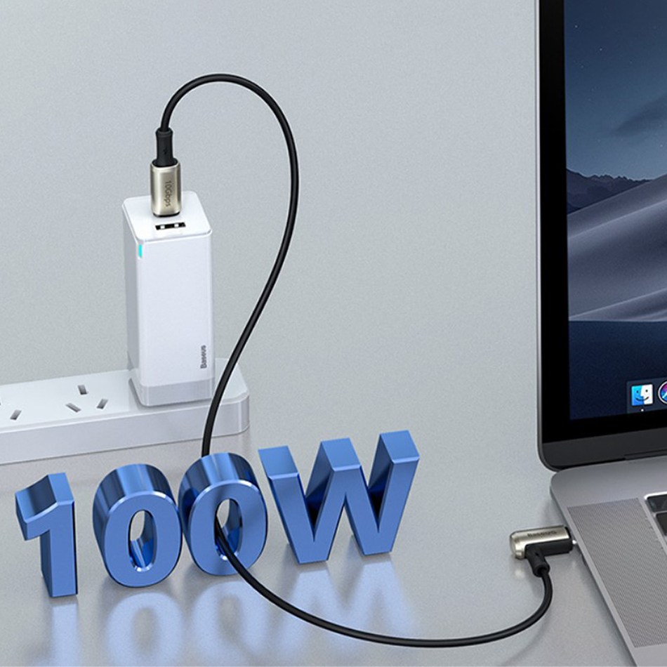 Baseus Hammer 100W Right Angle USB Type-C Cable (1.5m) for Phone